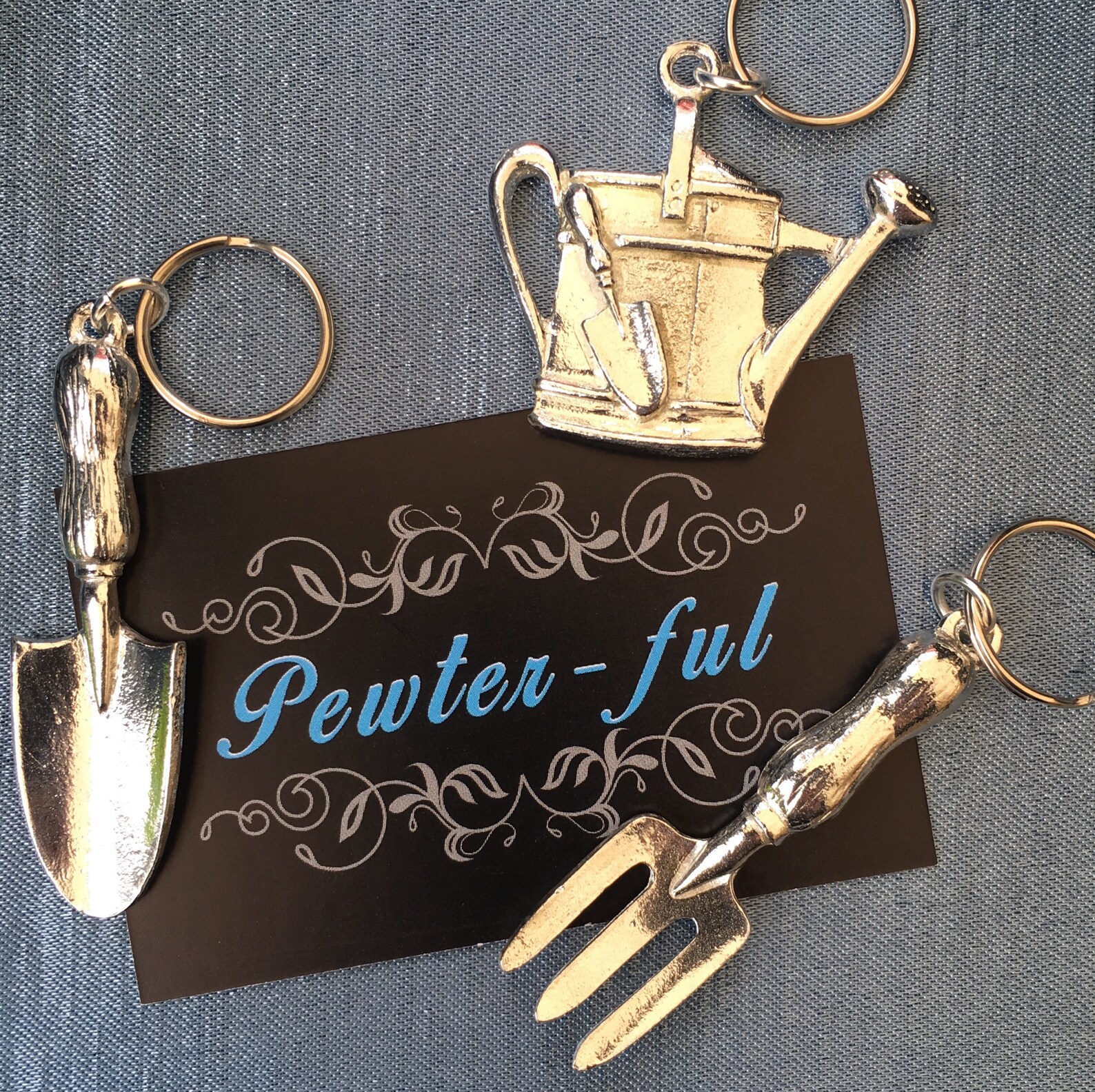 Trowel Key Ring Key Chain Handmade UK English Pewter Pewter | Etsy