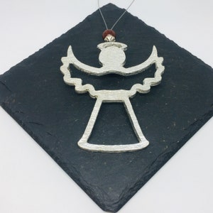 Hanging Angel Tree Set of 3 Decoration, Quirky Christmas Tree, Pewter ...