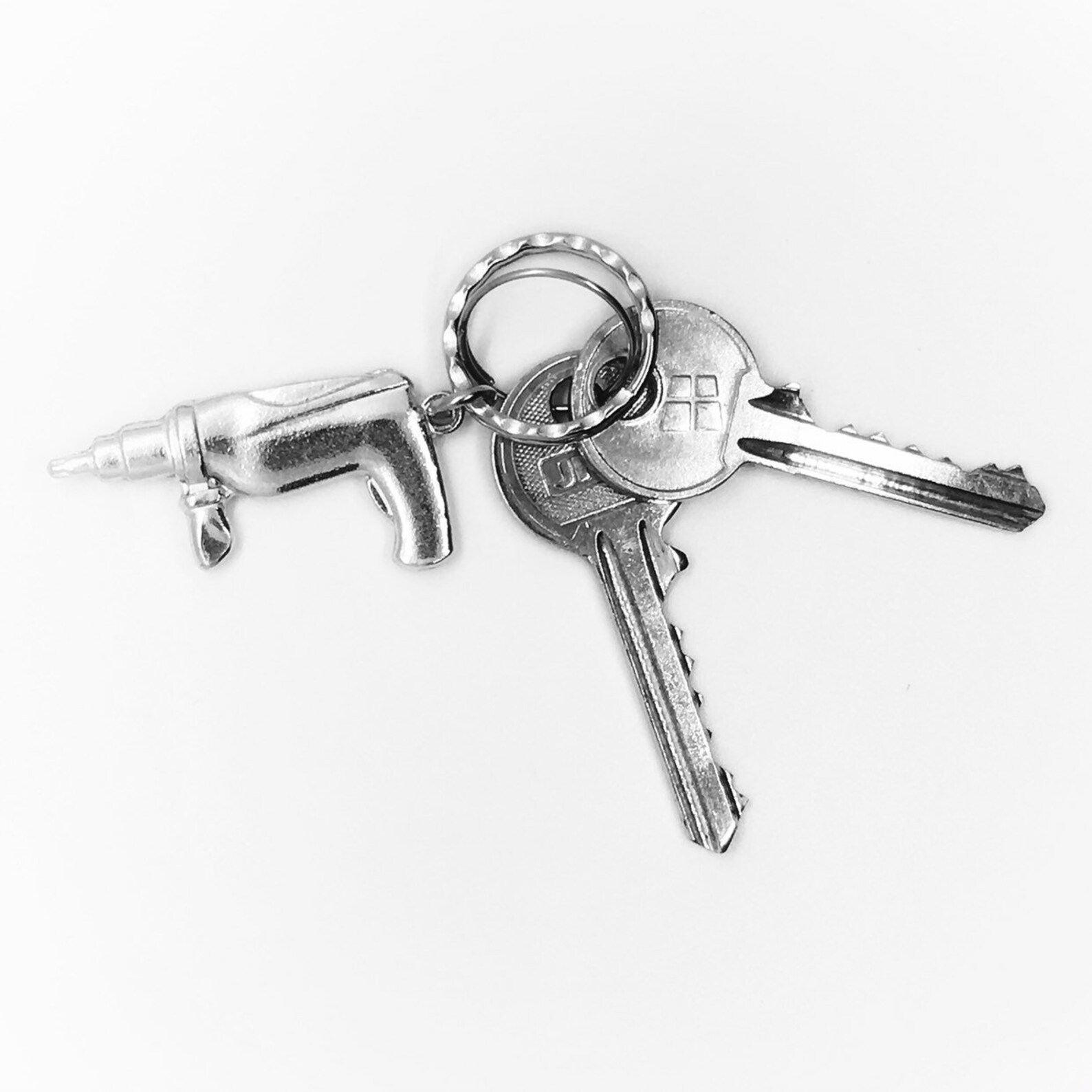 Drill Key Ring Tool Keyring Handmade UK Modern English | Etsy