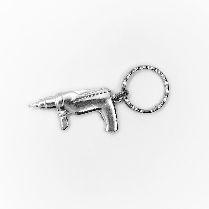 Drill Key Ring Tool Keyring Handmade UK Modern English | Etsy