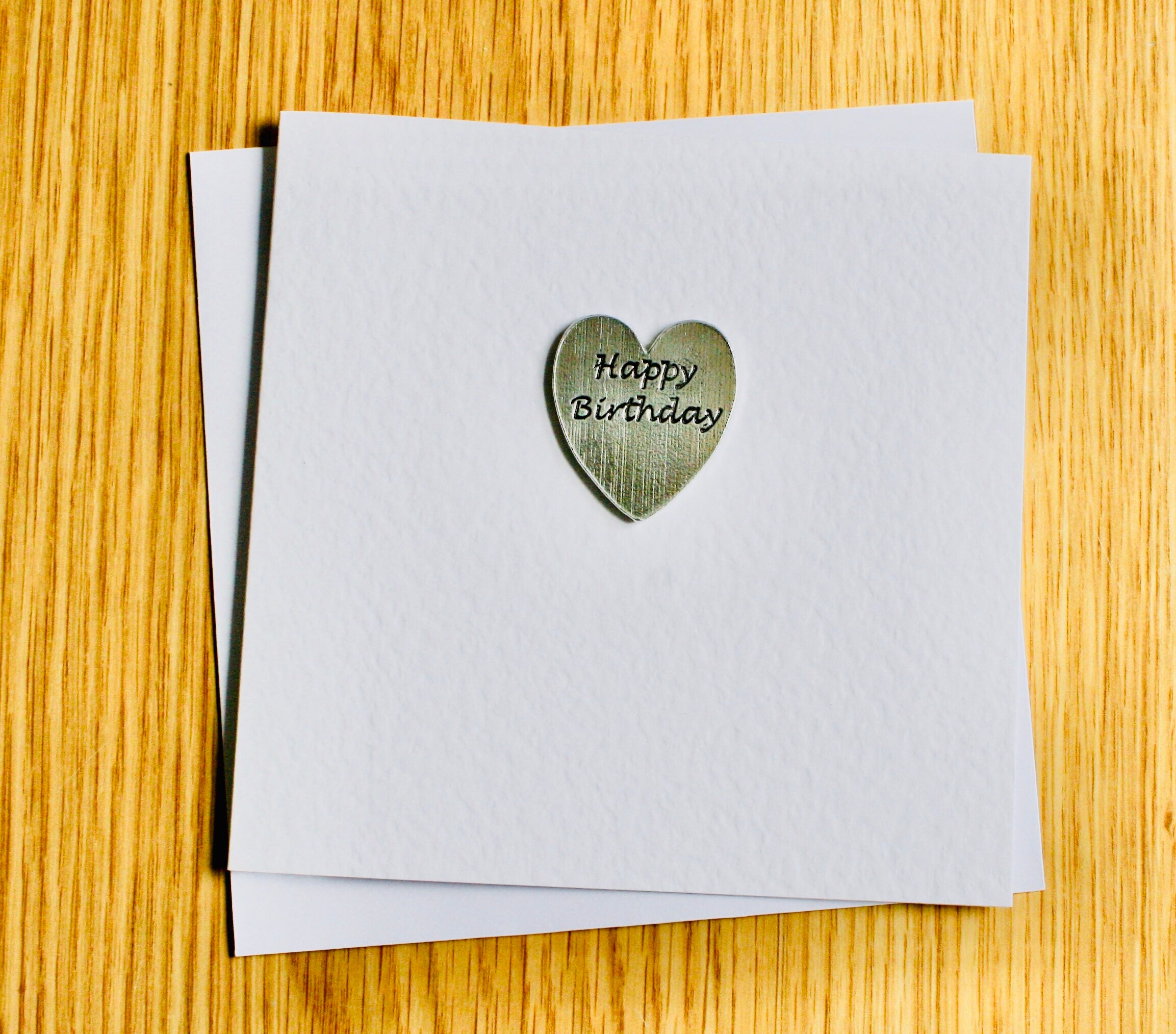 Pocket Heart Keepsake Token on Birthday Card. Happy Birthday | Etsy