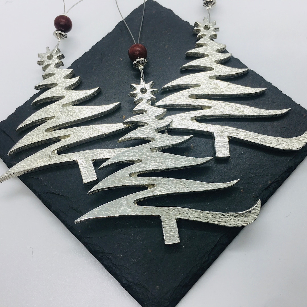 Hanging Christmas Tree Set of 3 Decoration, Quirky Christmas Tree ...