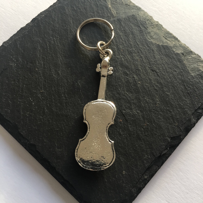 Violin Key Ring, Silver Violin Key Ring, Violin Key Chain, Violin Gift ...