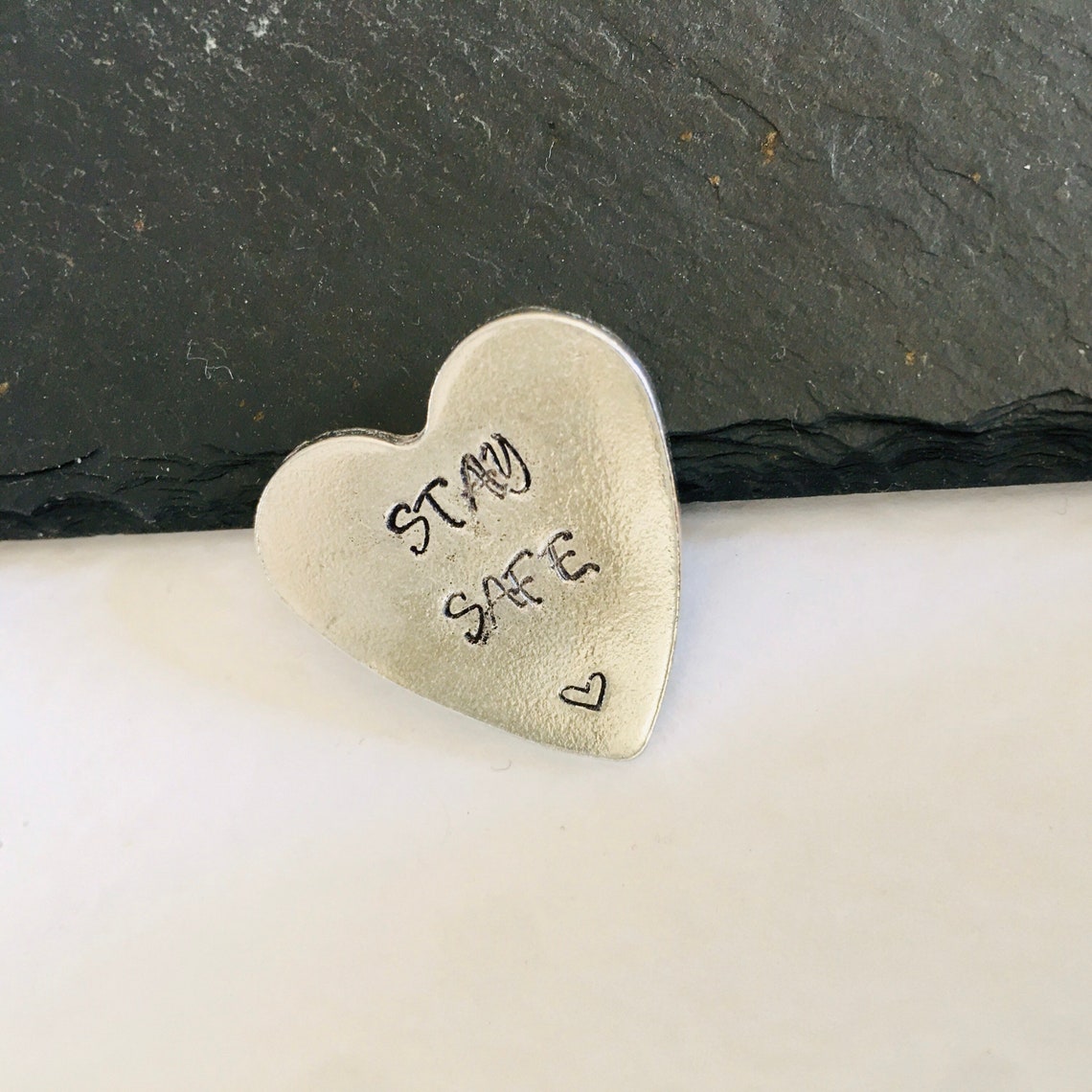 Stay Safe Be Kind Personalised Heart Keepsake Token Handmade - Etsy