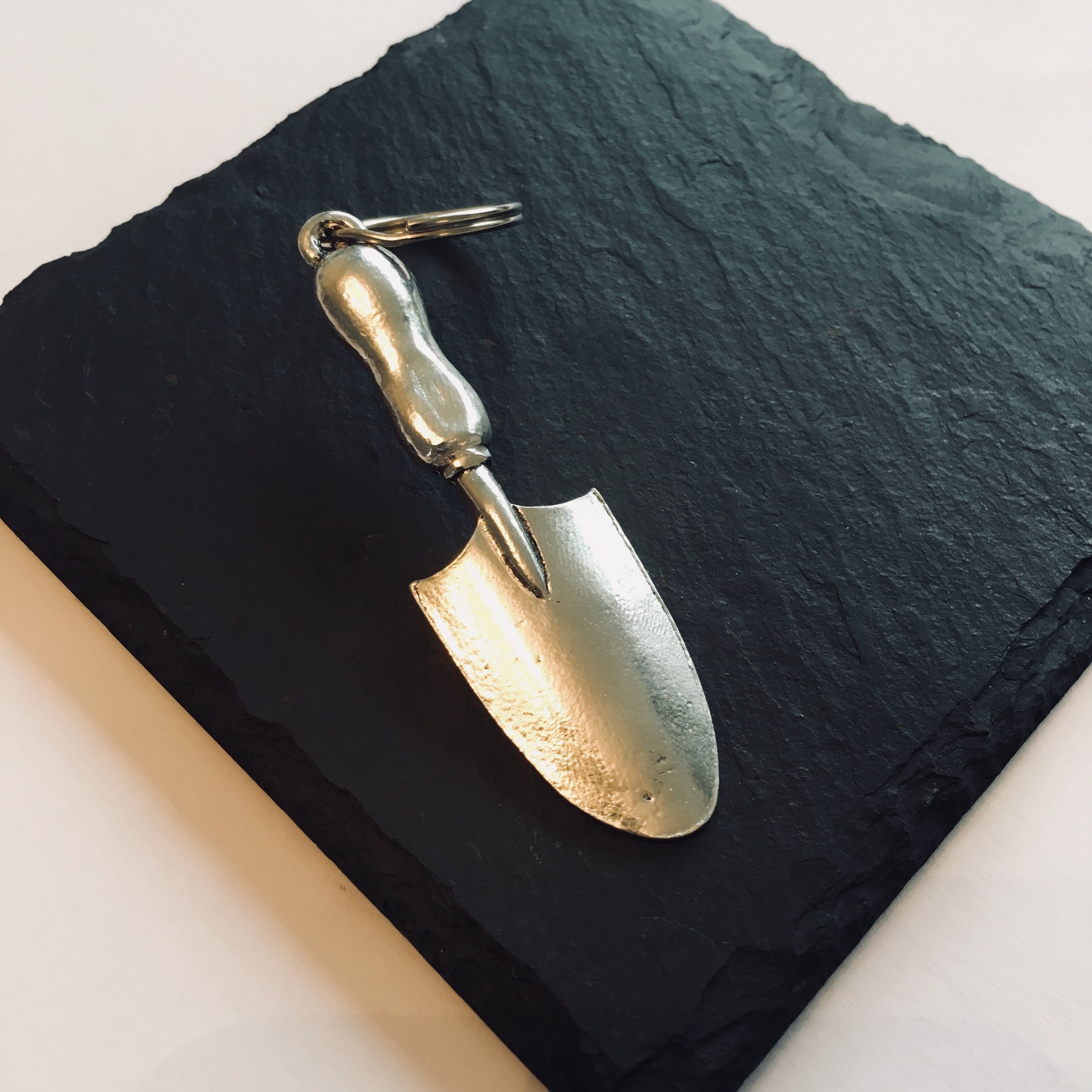 Trowel Key Ring Key Chain Handmade UK English Pewter Pewter - Etsy