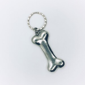 Bone Key Ring, Dog Bone Keyring, Handmade UK Modern English Pewter, Dog ...