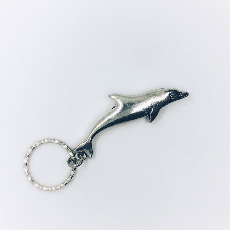 Dolphin Key Ring Handmade UK Modern English Pewter Dolphin | Etsy