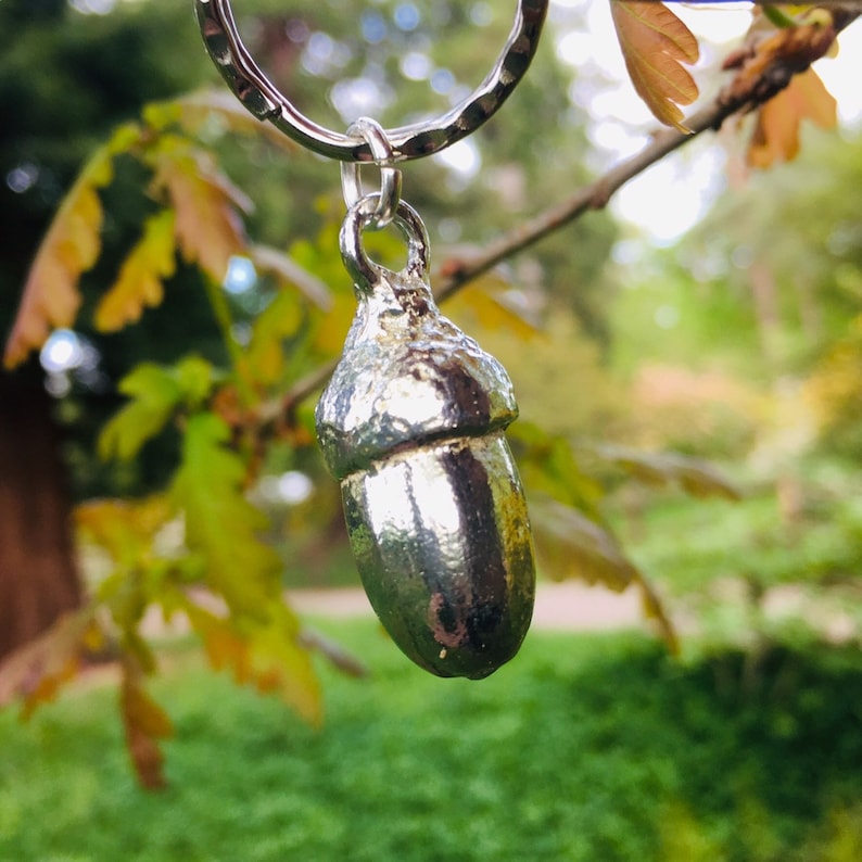 Acorn Key Ring, Acorn Oak Keyring, Handmade UK Modern English Pewter ...