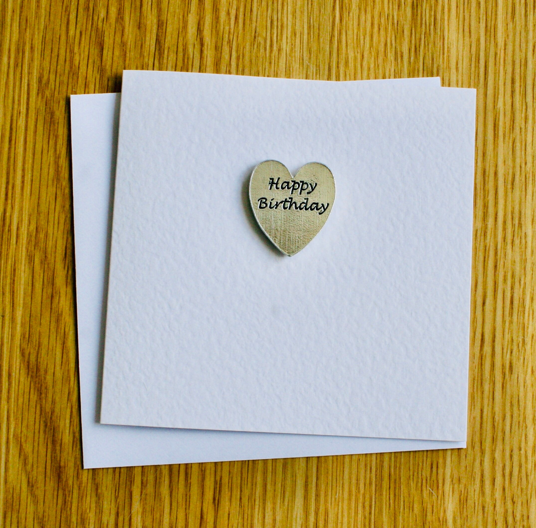 Pocket Heart Keepsake Token on Birthday Card. Happy Birthday | Etsy