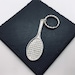 Tennis Racket Key Ring, Handmade UK Modern English Pewter, Tennis ...