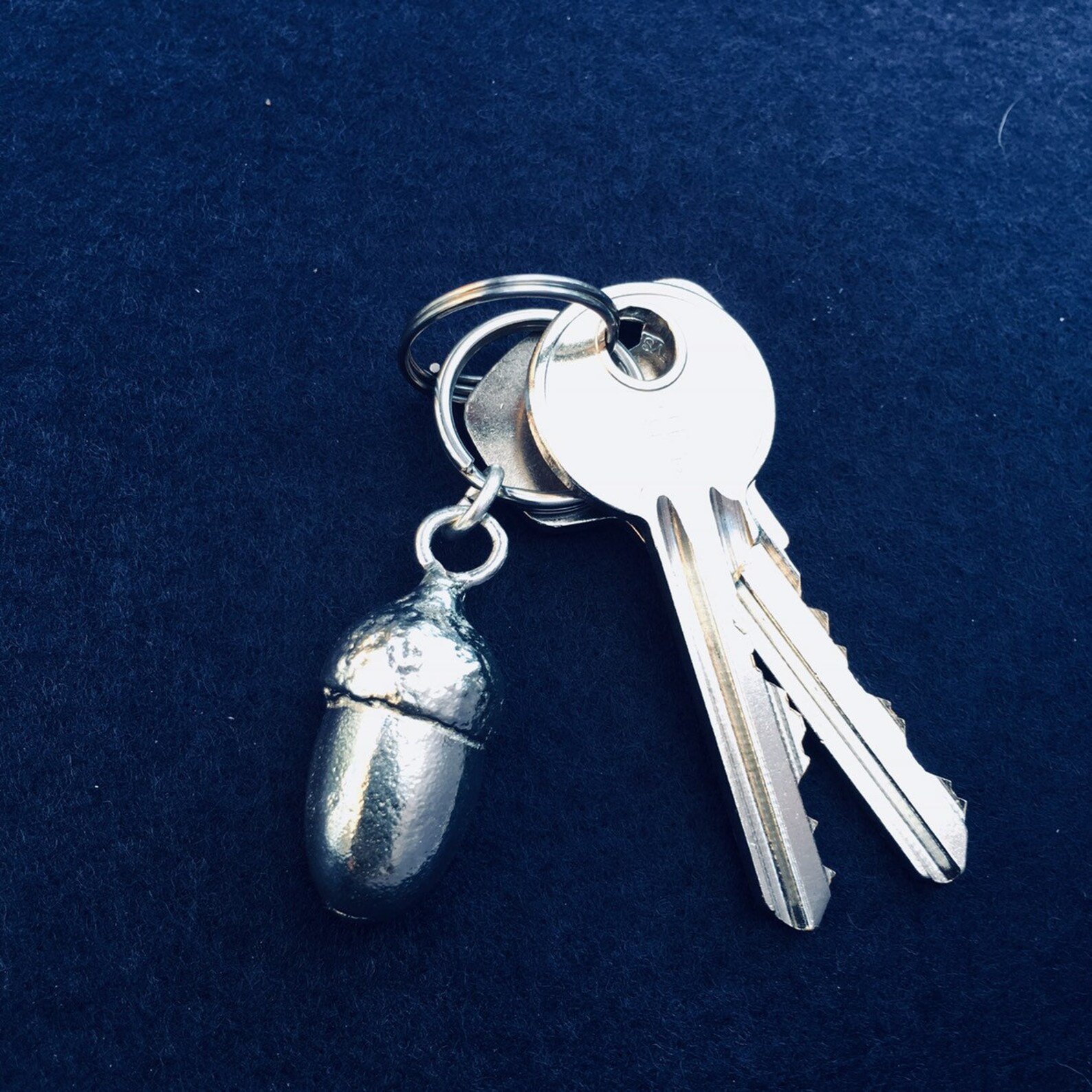 Acorn Key Ring, Acorn Oak Keyring, Handmade UK Modern English Pewter ...