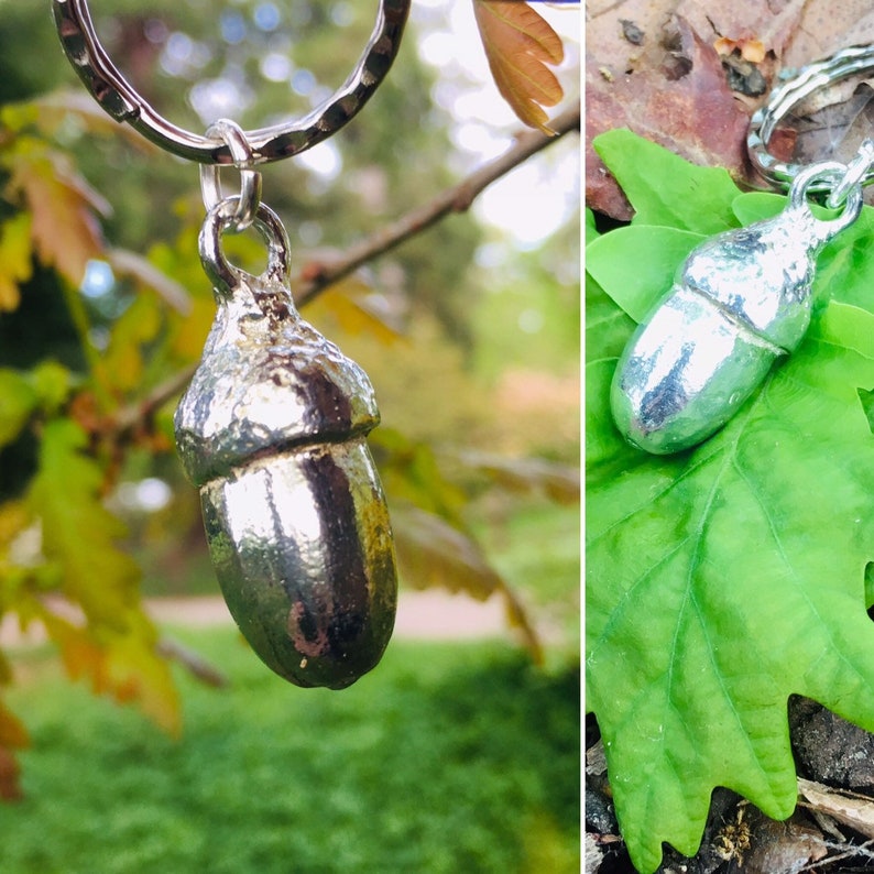 Acorn Key Ring, Acorn Oak Keyring, Handmade UK Modern English Pewter ...