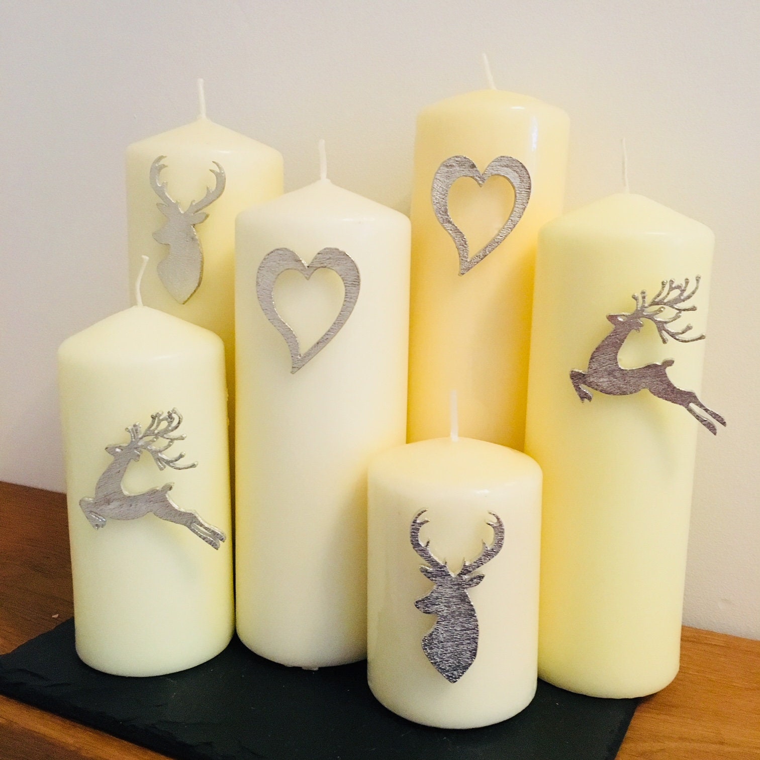 Stag Head Candle Pin Stag candle pin Candle decor Festive | Etsy