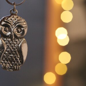 Owl Key Ring, Handmade UK Modern English Pewter, Pewter Key Ring ...