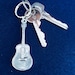 Guitar Key Ring, Handmade UK Modern English Pewter, Guitar Keychain - Etsy