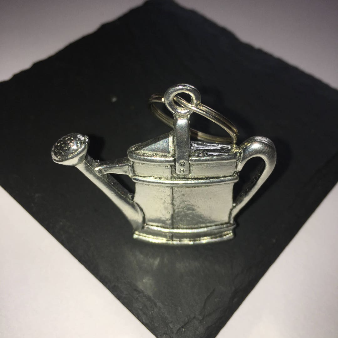 Watering Can Key Ring, Silver Watering Can, Watering Can Key Chain ...