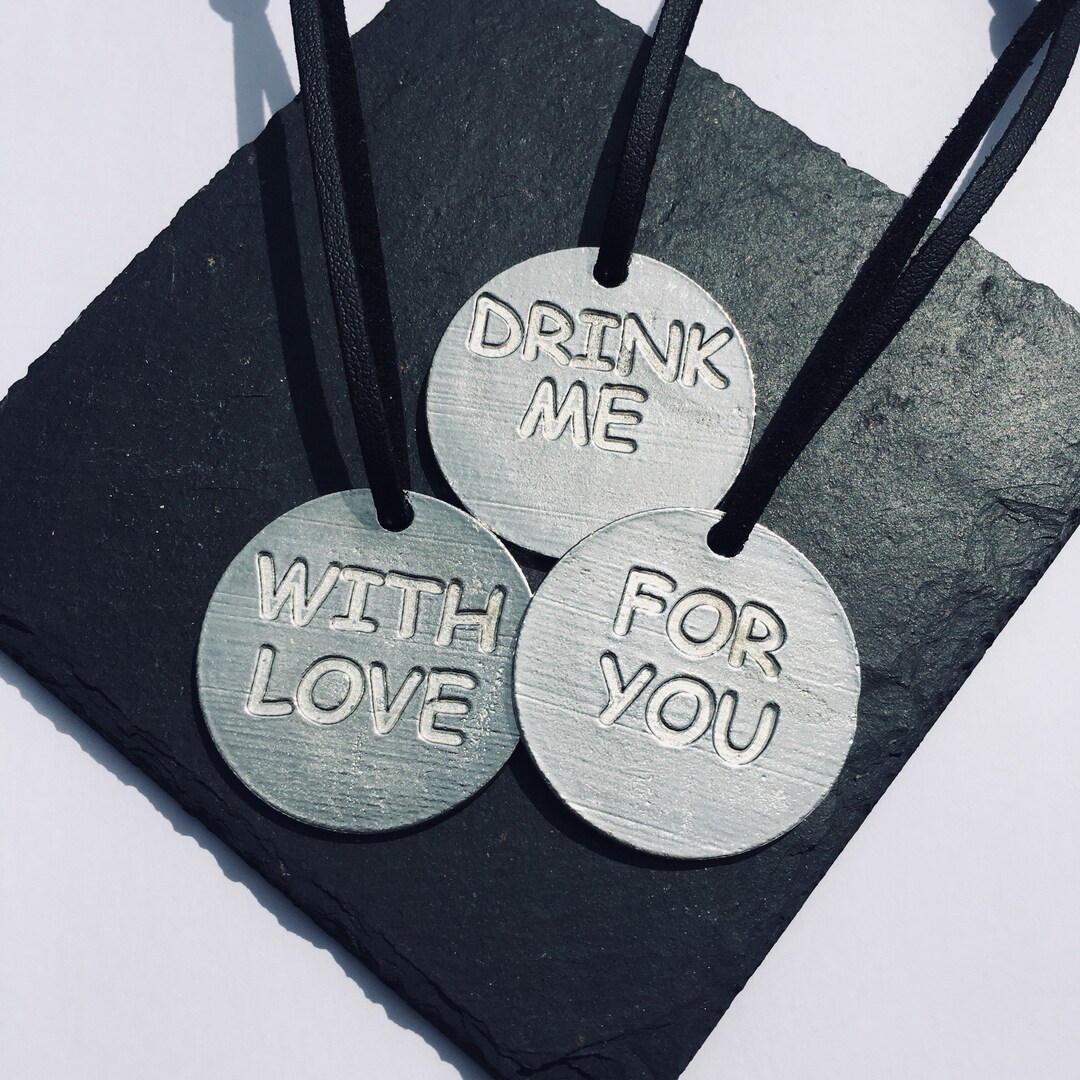 Gift Tags- Set of 3 Round Gift Tags - for You Tag, With Love Tag, Drink ...