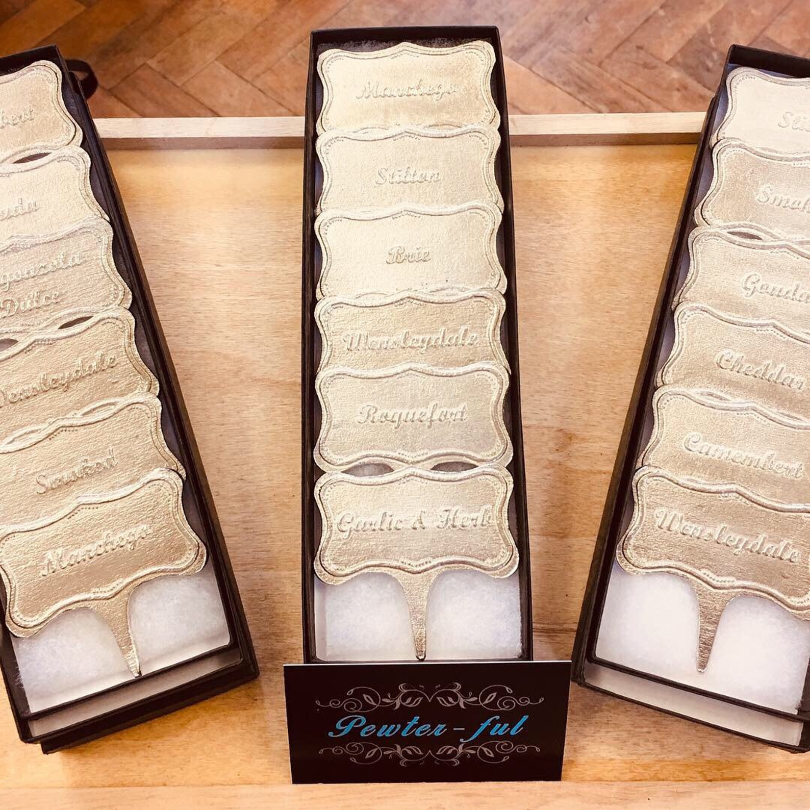 Cheese Markers Set of Four Cheese Labels Hand Made Modern - Etsy