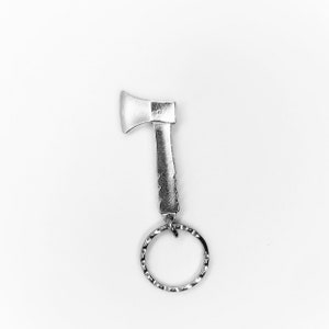 Axe Key Ring, Tool Keyring, Handmade UK Modern English Pewter, Axe ...