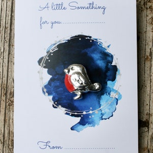 Robin Pin Badge, Handmade Modern English Pewter, Robin Red Breast Gift ...