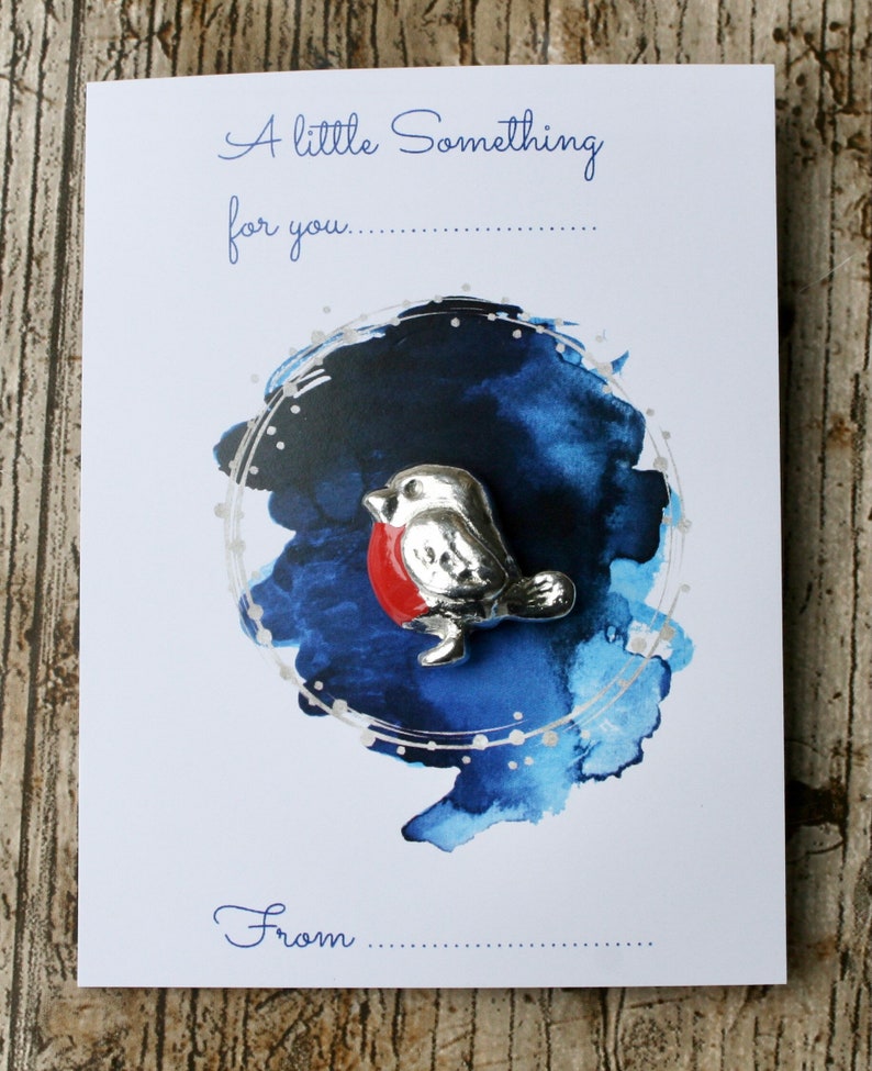 Robin Pin Badge Handmade Modern English Pewter Robin Red - Etsy