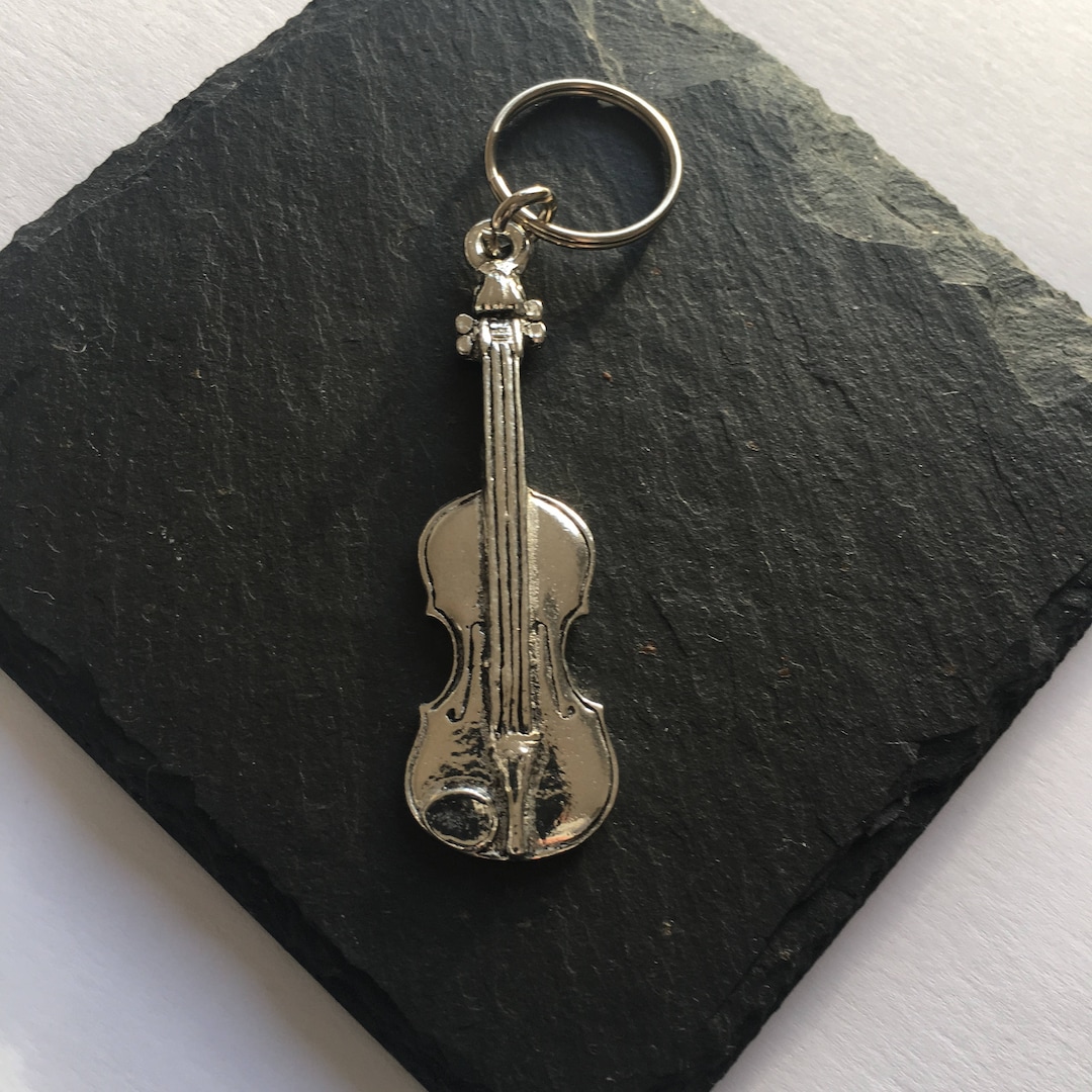 Violin Key Ring, Silver Violin Key Ring, Violin Key Chain, Violin Gift ...