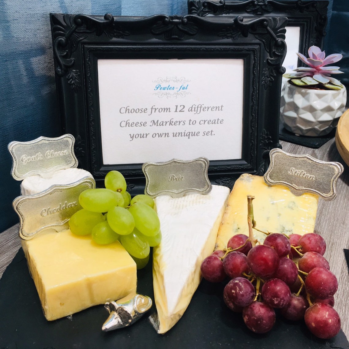 Cheese Markers Set of Six Cheese Labels Hand made Modern | Etsy