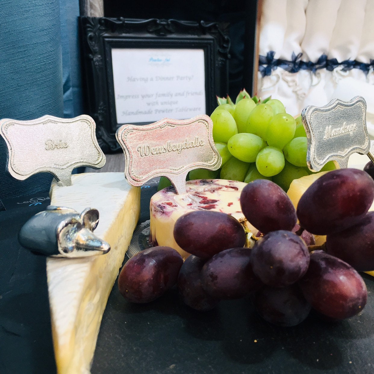 Cheese Markers Set of Six Cheese Labels Hand made Modern | Etsy