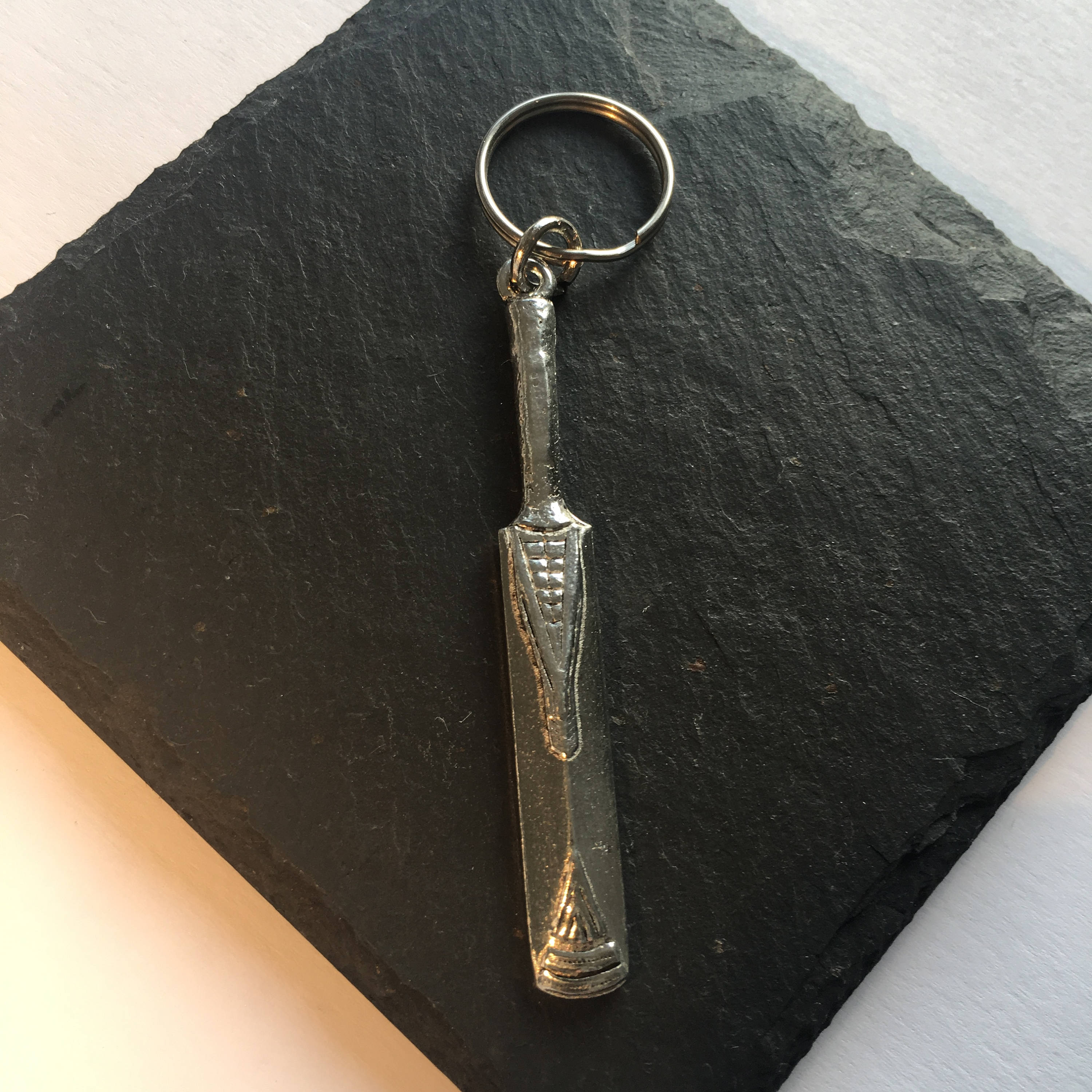 Cricket Bat Key Ring Handmade UK Modern English Pewter - Etsy