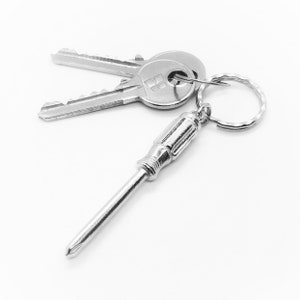 Screwdriver Key Ring, Handmade UK Modern English Pewter, Screwdriver ...
