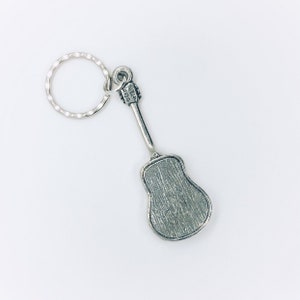 Guitar Key Ring, Handmade UK Modern English Pewter, Guitar Keychain - Etsy