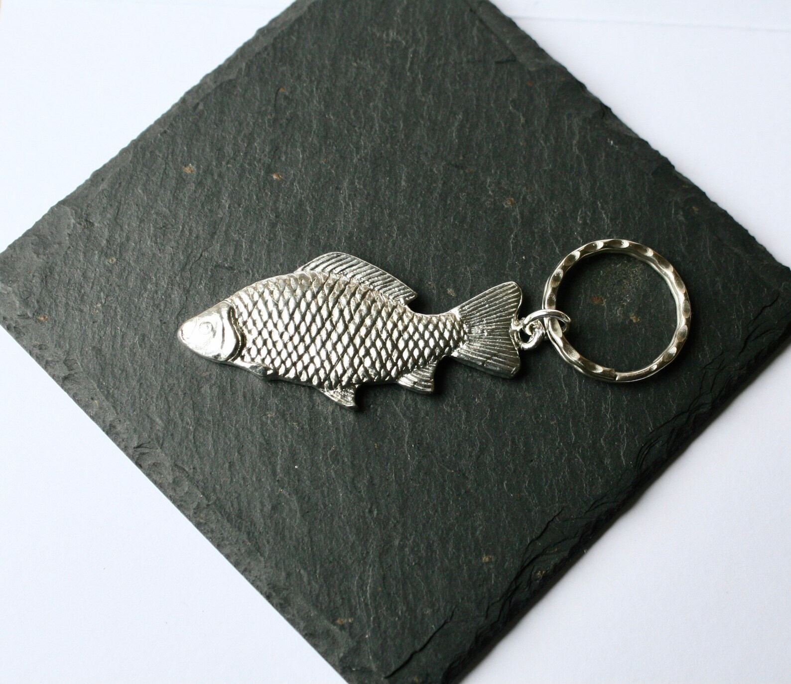 Carp Fish Key Ring Handmade UK Mordern English Pewter Carp | Etsy UK