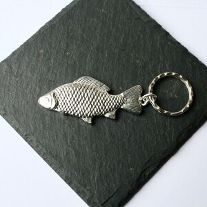 Carp Fish Key Ring, Handmade UK Mordern English Pewter, Carp Fish ...