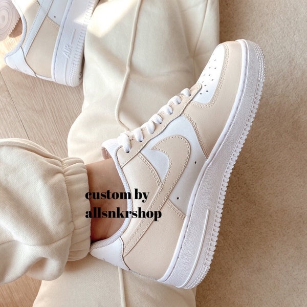 Nike Air Force 1 Cream - Etsy