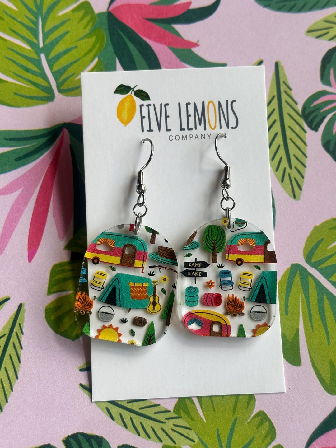 Camping Hook Dangle Earring * Cute Earrings * Summer Earrings ...