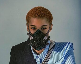 Fashion Bejeweled Bedazzled Respirator Burning Man Dust Mask | Etsy