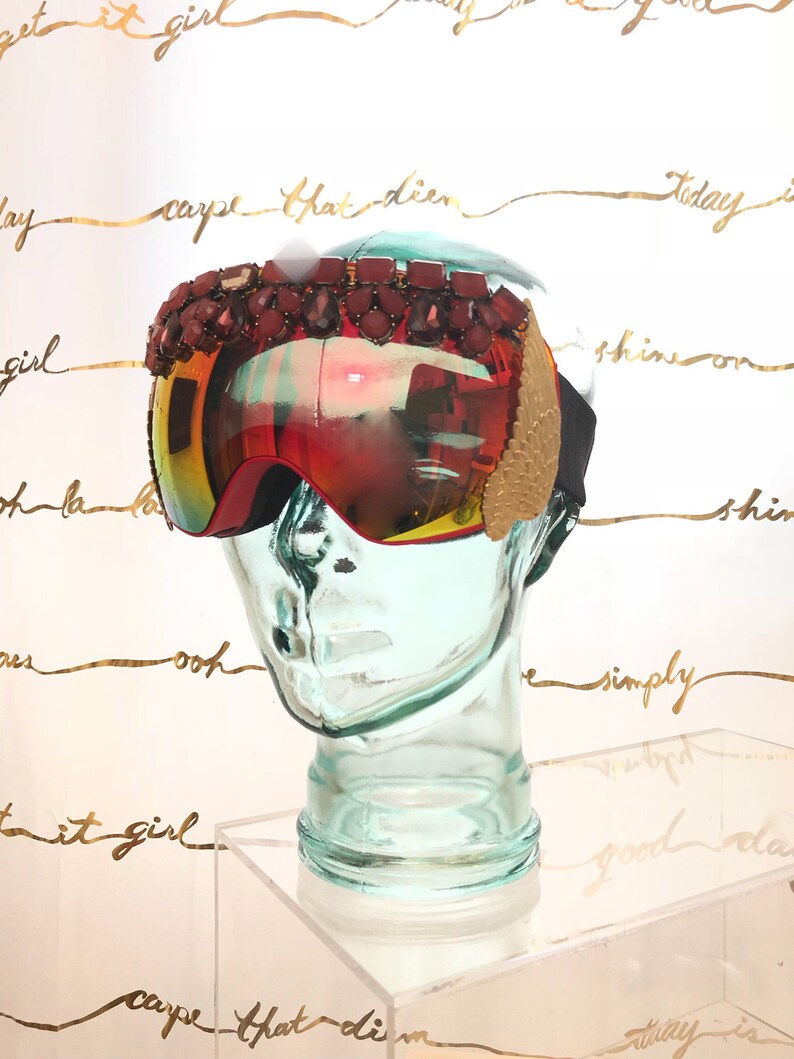 Bejeweled Bedazzled Rainbow Goggles Dust Ski Mask for Burning Man - Etsy