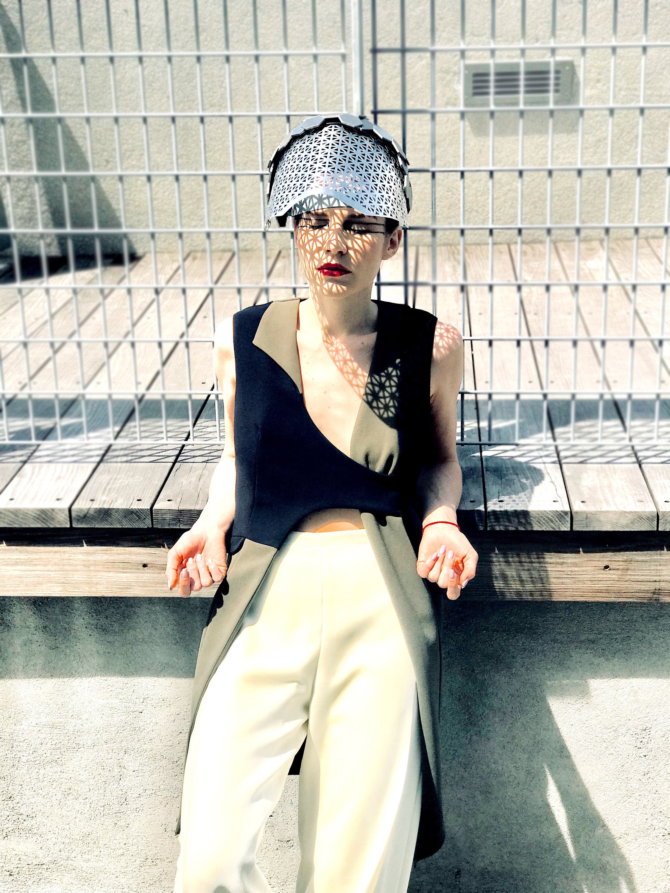 Silver Tiled Visor Face Shield Mask for Burning Man - Etsy