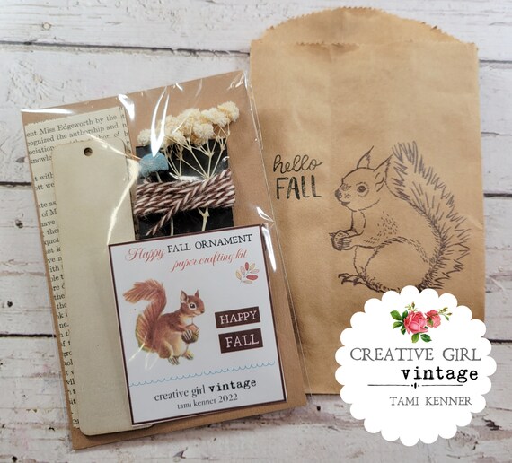 Happy FALL Paper Crafting Ornament Kit With Video Tutorial - Etsy
