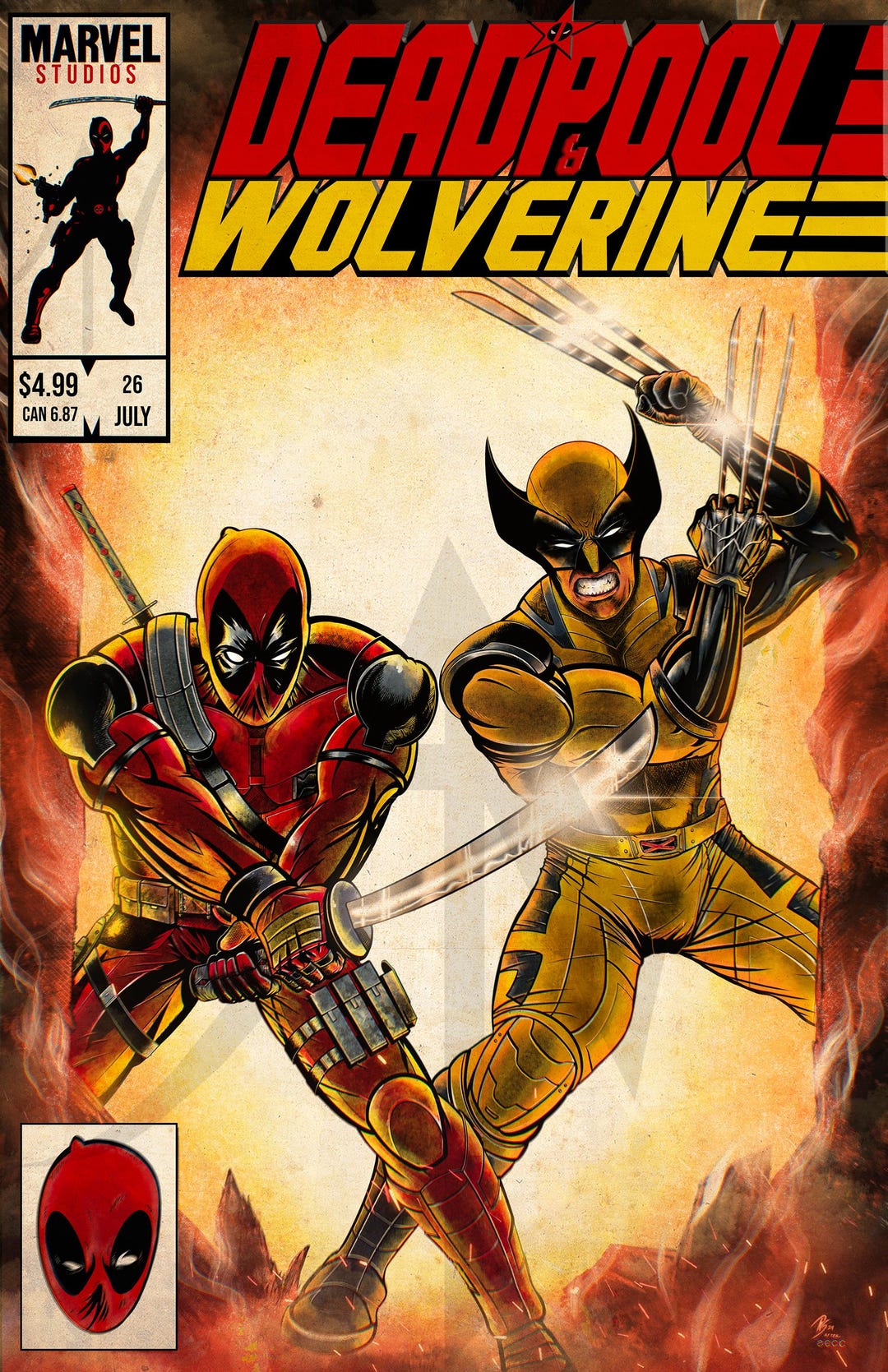 Deadpool and Wolverine Poster Print 11x17 LIMITED EDITION Signed and ...