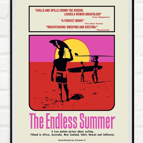 The Endless Summer Movie Poster Art Print 1966 Surfing Movie - Etsy