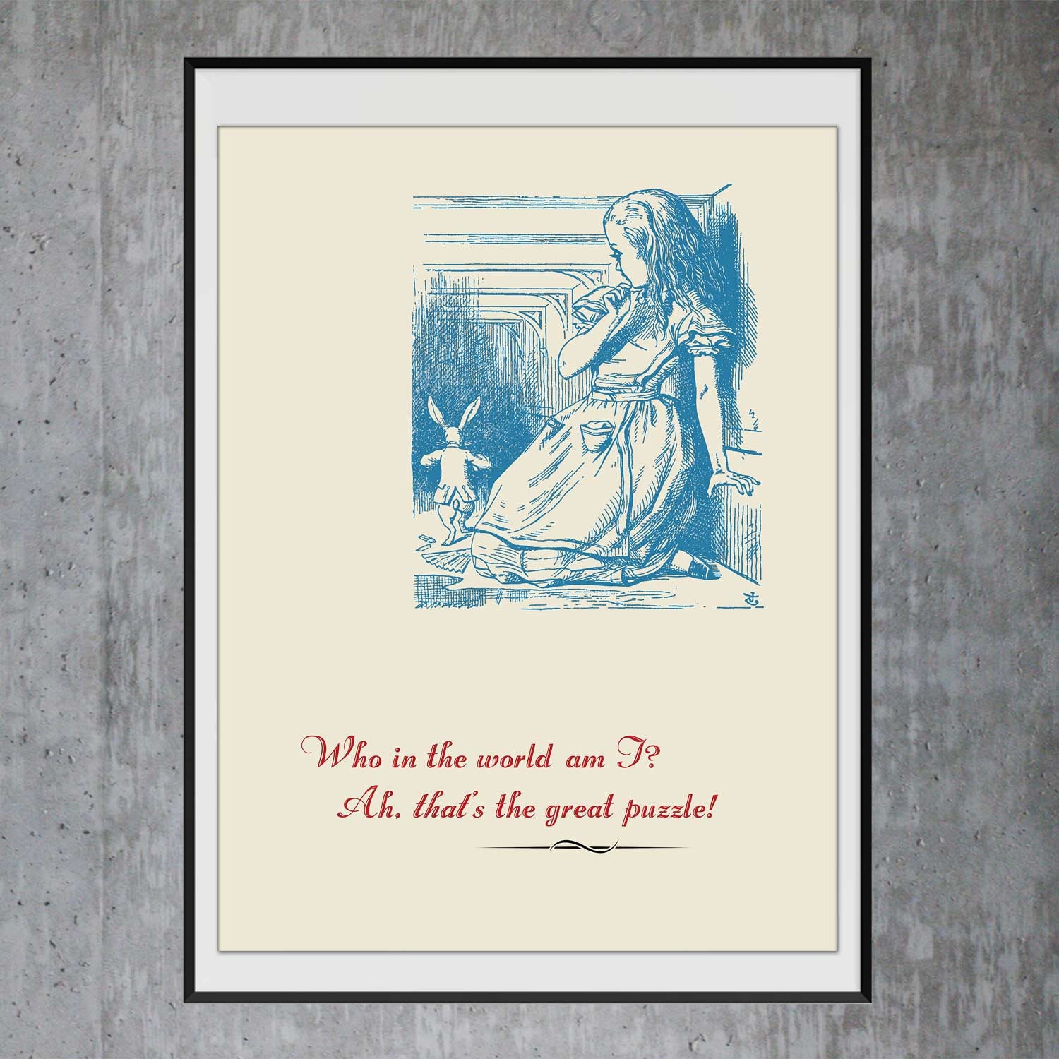 Alices Adventures in Wonderland Art Print Poster, Giant Alice Watches ...