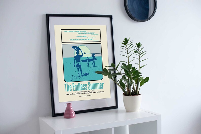 The Endless Summer Movie Poster Art Print, 1966 Surfing Movie ...