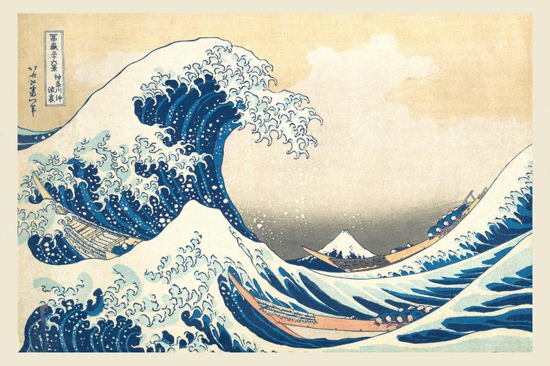 The Great Wave off Kanagawa Art Print Poster Katsushika - Etsy