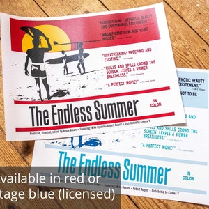 The Endless Summer Movie Poster Art Print, 1966 Surfing Movie ...