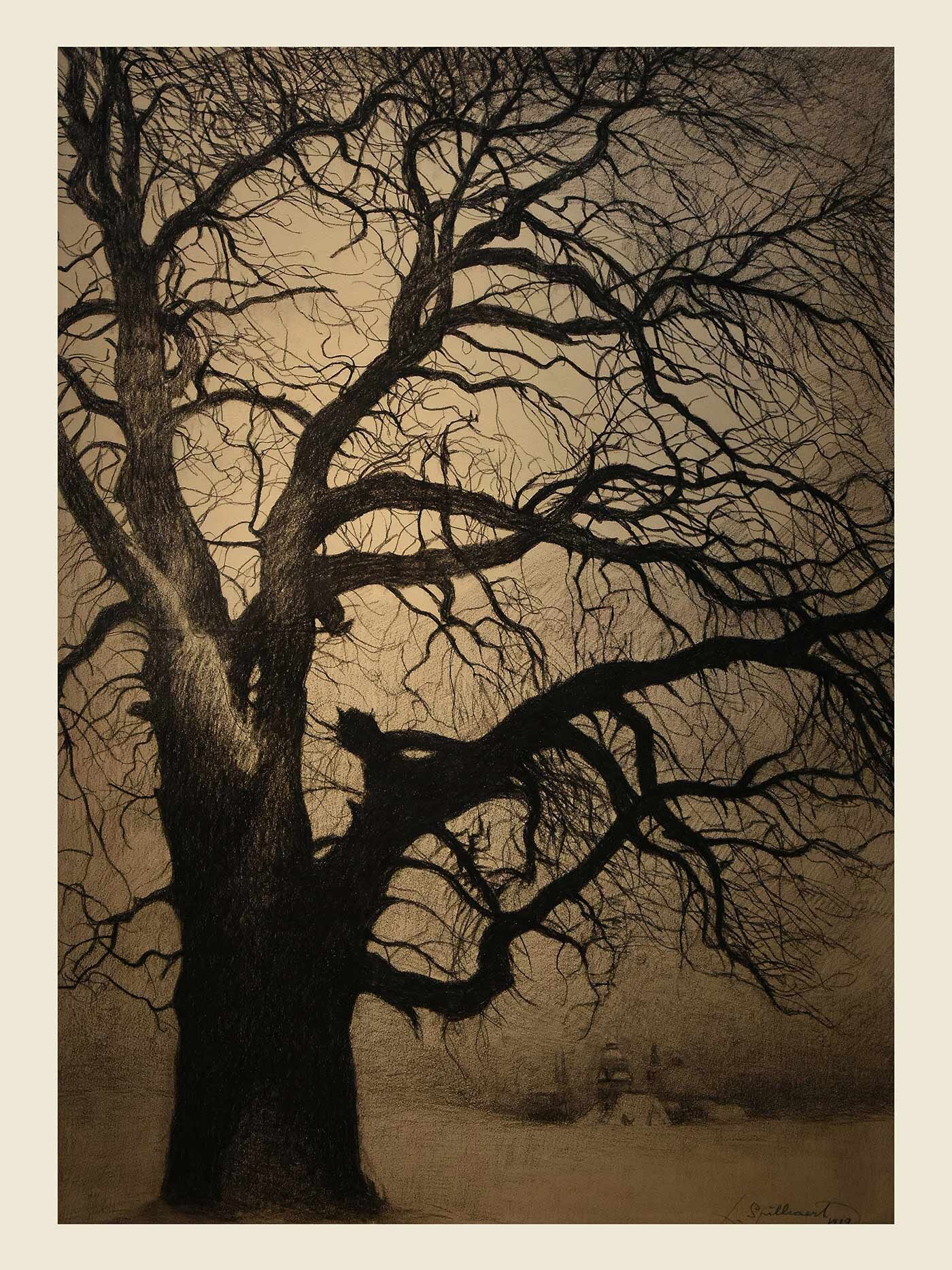 Leon Spilliaert - Art Print Poster, Tree in Winter, Boom in De Winter ...