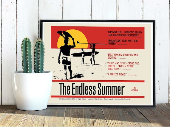The Endless Summer Movie Poster Art Print 1966 Surfing Movie - Etsy