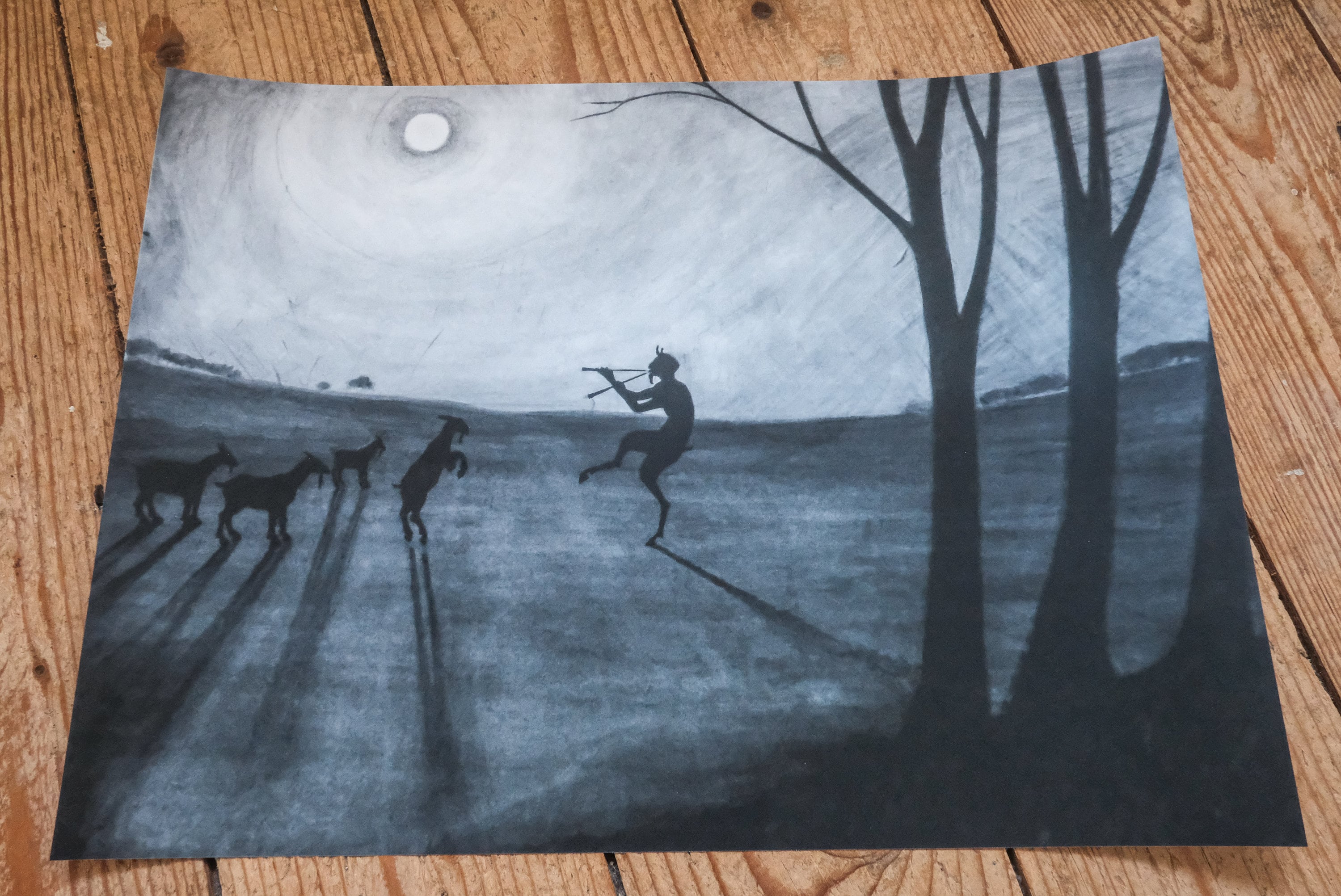 Leon Spilliaert - Art Print Poster, Faun by Moonshine, Faun Bij ...
