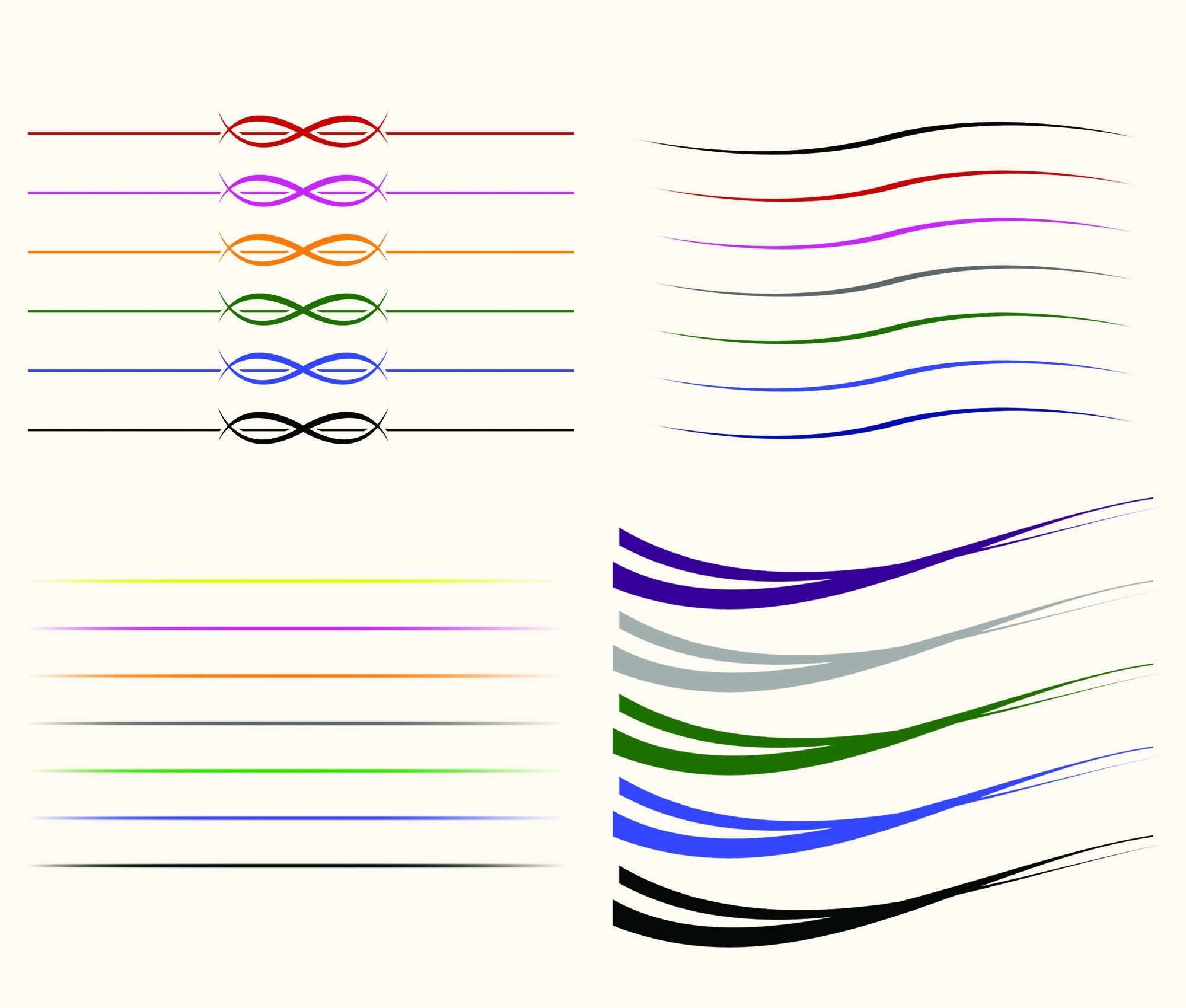 Decorative Underlines Clipart, Underscore, Fancy Lines, Instant ...