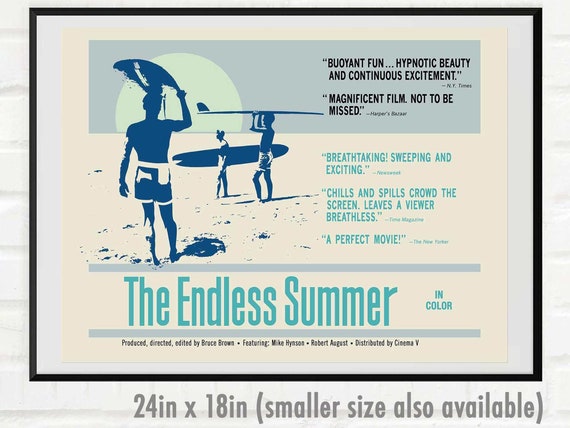 The Endless Summer Movie Poster Art Print 1966 Surfing Movie - Etsy